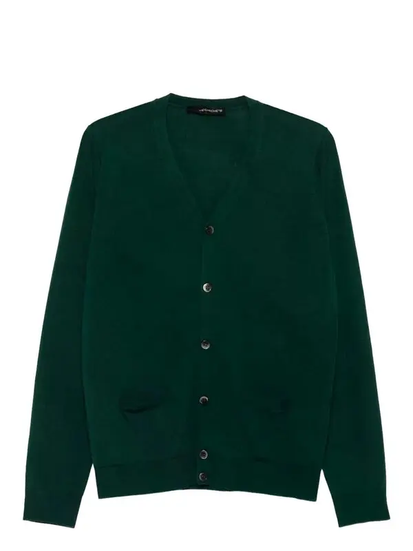 JEORDIE'S V-neck Buttoned Cardigan - Green