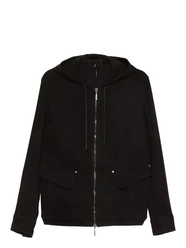 Masnada Zip-up Hooded Jacket - Black