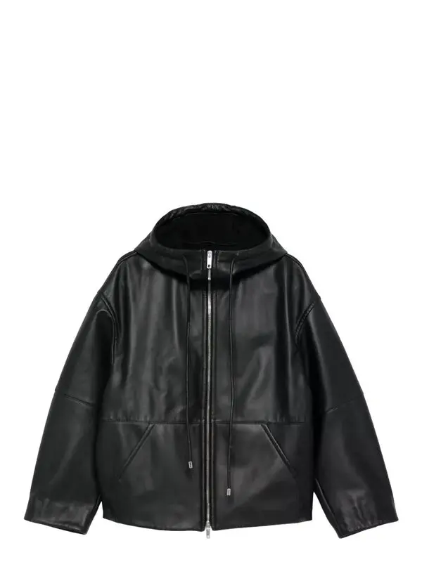 Sportmax Hooded Zip-up Jacket - Black