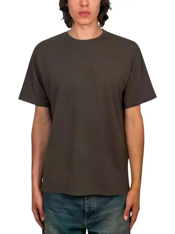 ANOTHER ASPECT Crew-neck Short-sleeved T-shirt - Brown