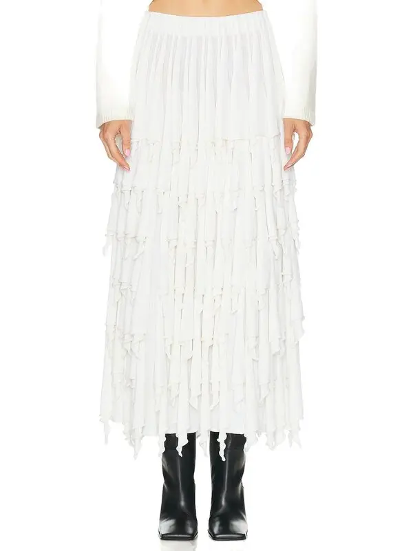Alaïa Layered Skirt - Blanc Naturel