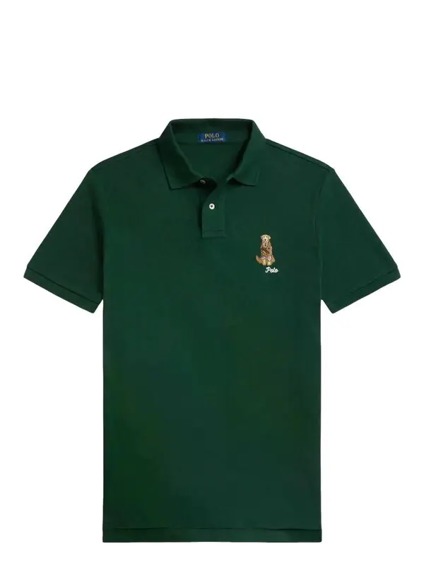 Polo Ralph Lauren Dog-embroidered Polo Shirt - Green