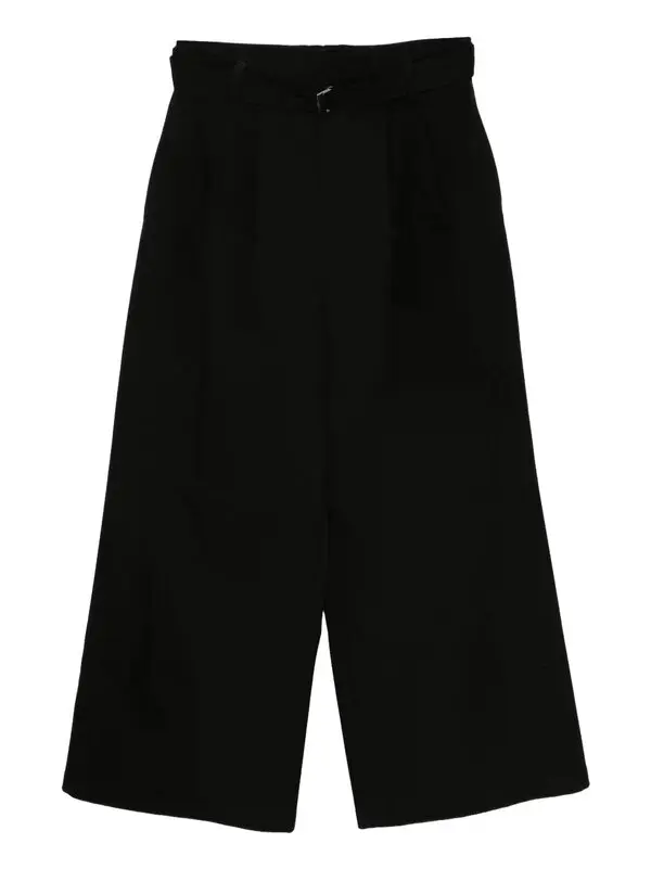 SONGZIO Belted Wide-leg Trousers - Black