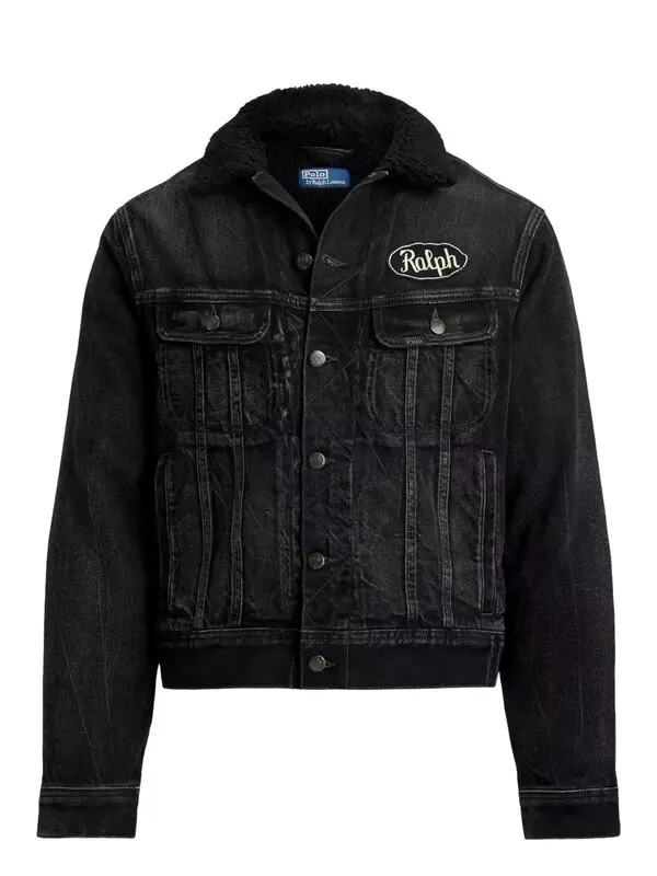 Polo Ralph Lauren Denim Sherpa-collar Jacket - Black