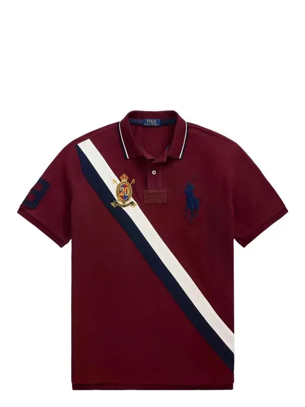 Polo Ralph Lauren Diagonal-stripe Polo Shirt - Red