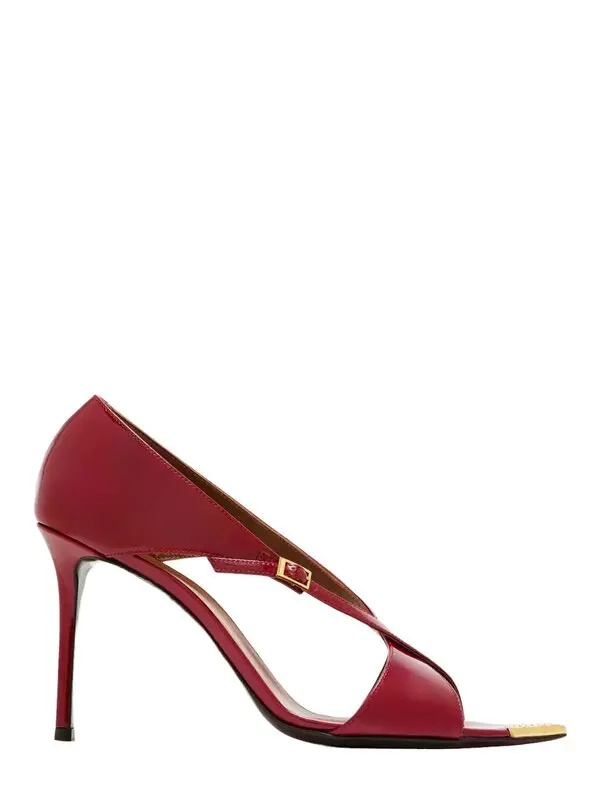 GIUSEPPE ZANOTTI 90mm Intriigo Croisée Crystal Sandals - Red