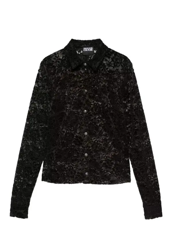 Versace Buttoned Floral Shirt - Black