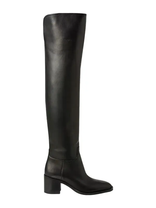 Ralph Lauren 55mm Barnet Leather Over-the-knee Boots - Black