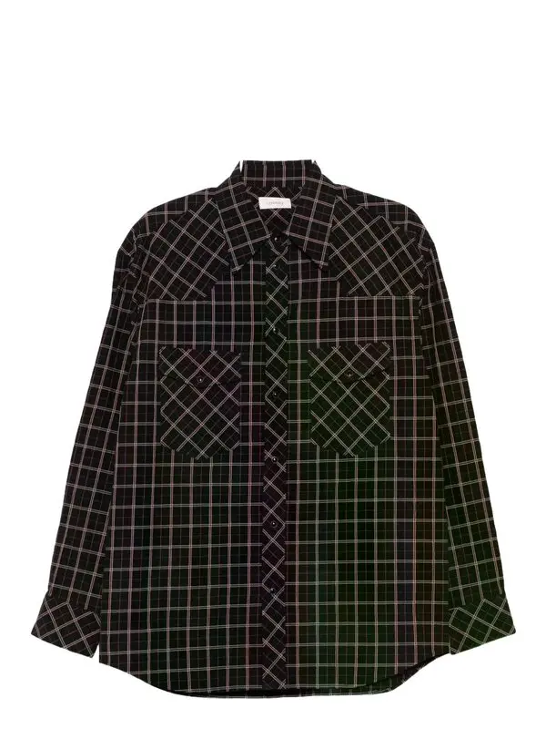LEMAIRE Plaid Shirt - Black