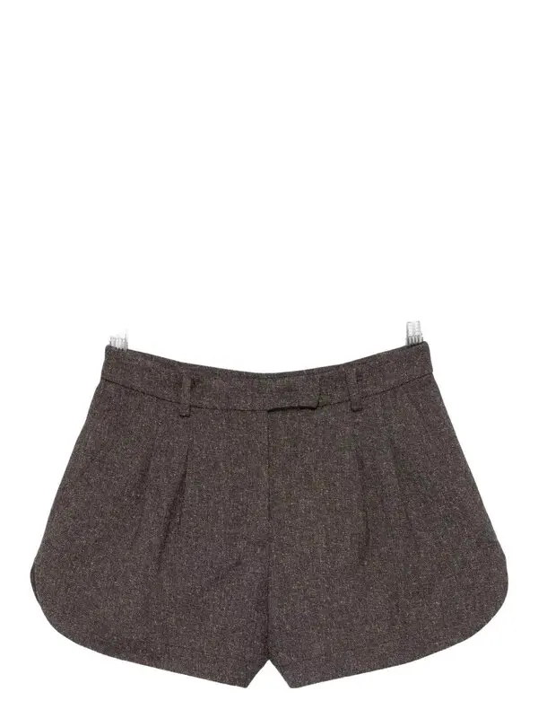 Patrizia Pepe Structured Balloon Shorts - Brown