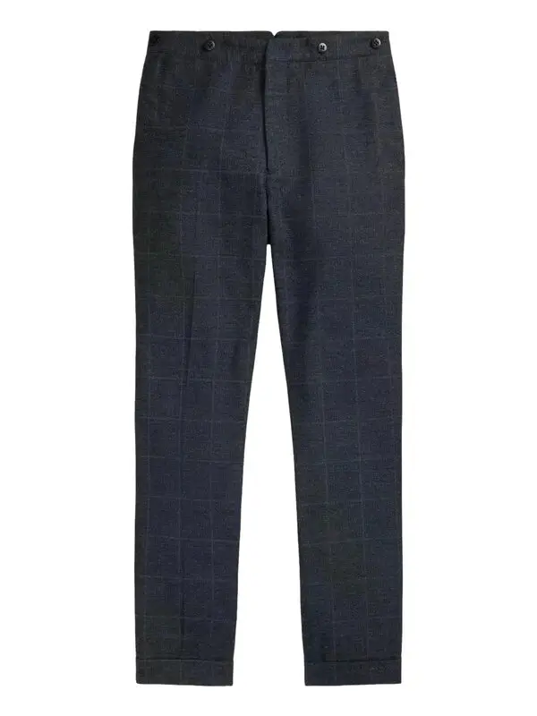 Ralph Lauren Checked Button-fastening Trousers - Grey