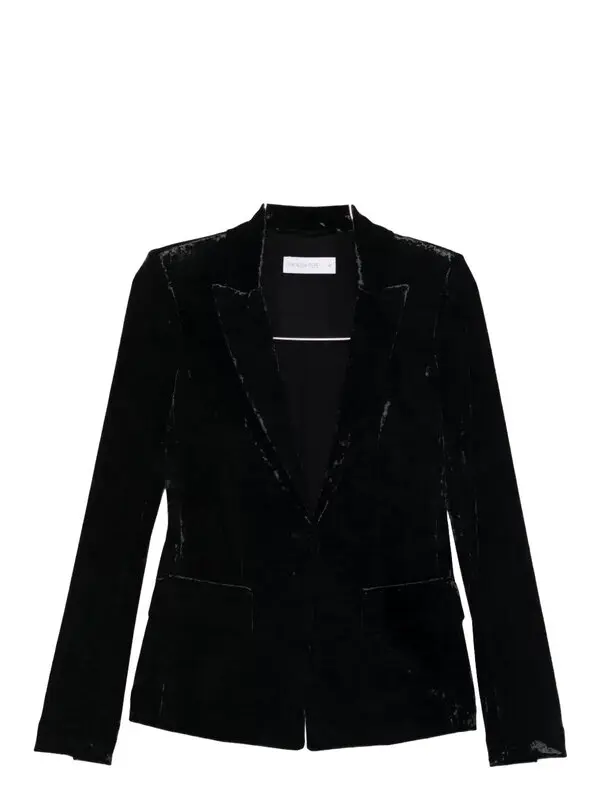 Patrizia Pepe Velvet Blazer - Black