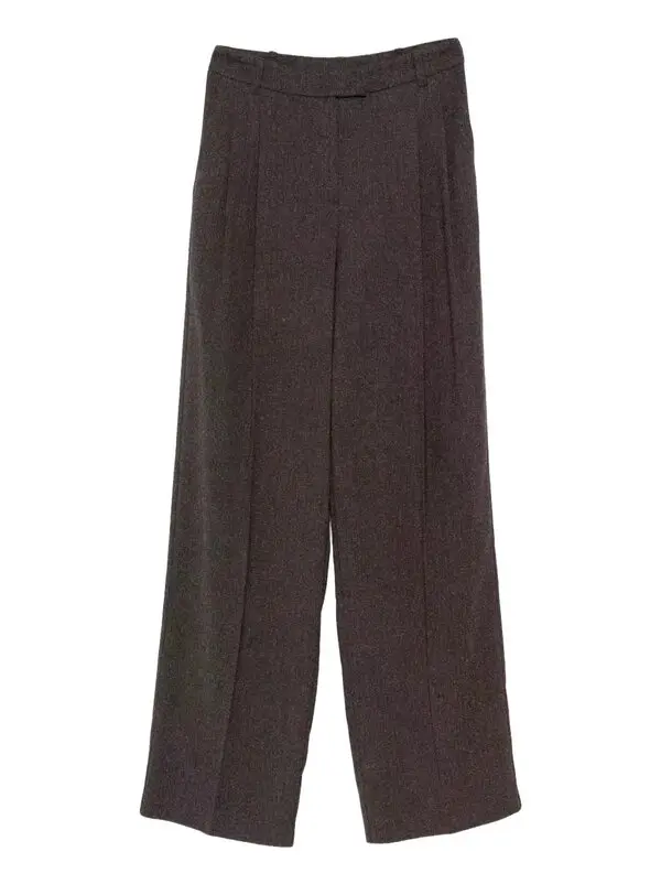 Patrizia Pepe Wide Leg Trousers - Brown