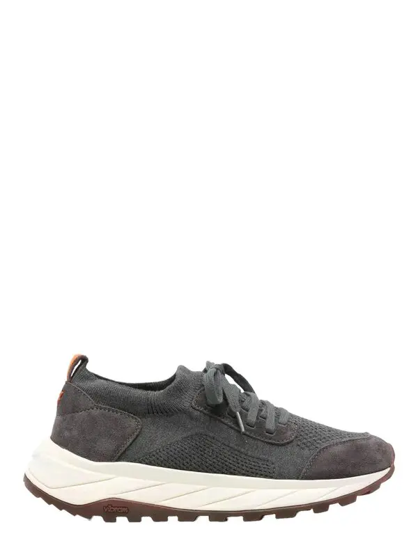 HENDERSON BARACCO Suede Lace-up Sneakers - Grey