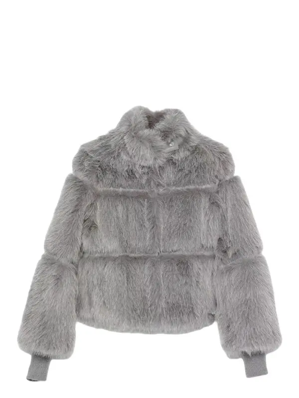 Patrizia Pepe Faux Fur Jacket - Grey