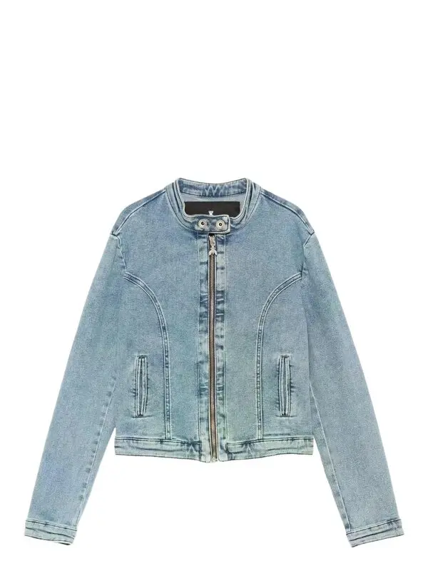 Patrizia Pepe Denim Zip-up Jacket - Blue