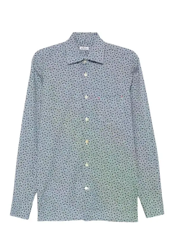 Kiton Patterned Shirt - Blue