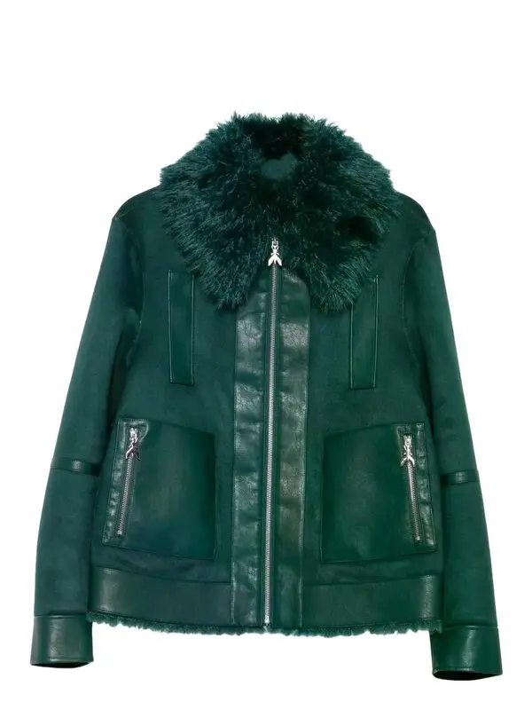 Patrizia Pepe Faux Fur Zip-up Jacket - Green