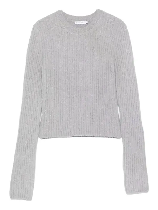 Patrizia Pepe Ribbed Crew-neck Sweater - Grey