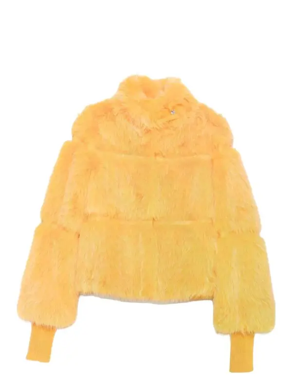 Patrizia Pepe Faux Fur Jacket - Orange