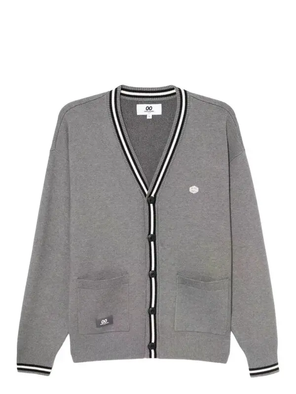 CHOCOOLATE Logo-embroidered Cardigan - Grey