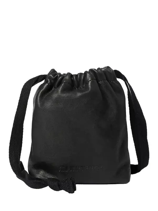 ANN DEMEULEMEESTER Gael Grained Leather Cross Body Bag - Black