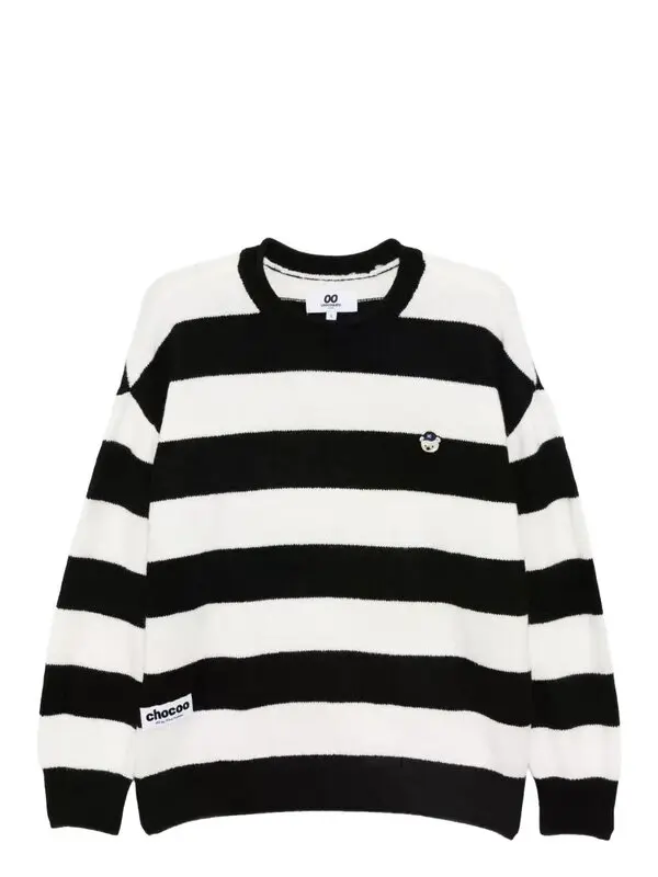 CHOCOOLATE Striped Jumper - Black