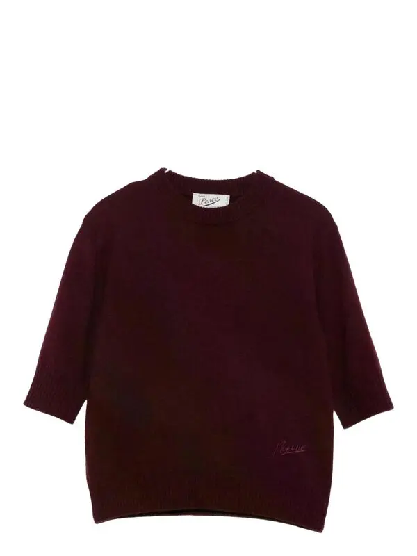 PENCE 1979 Knitted Top With Embroidered Logo - Red