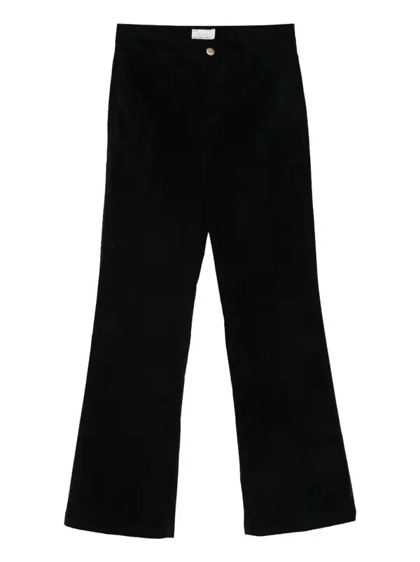 40WEFT Corduroy Flared Trousers - Black