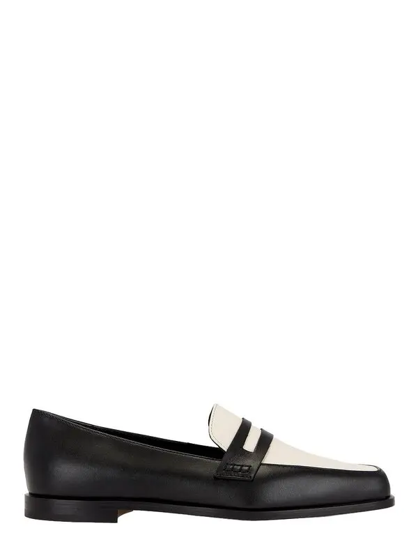 Manolo Blahnik Polonoff Loafer - Black & Dark Cream