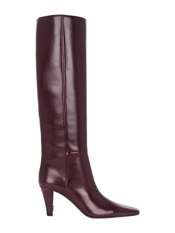 Saint Laurent Jill Knee High Boots - Vintage Bordeaux
