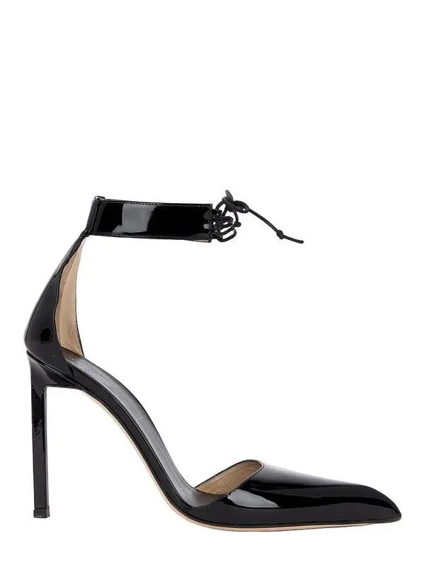 TOM FORD Patent Leather Ankle Strap 105 Pump - Black