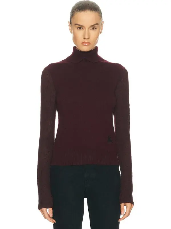 Burberry Turtleneck Sweater - Mahogany Red