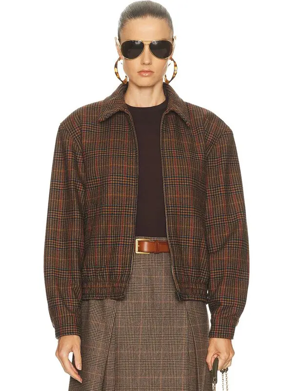 Saint Laurent Bomber Jacket - Marron Multicolore