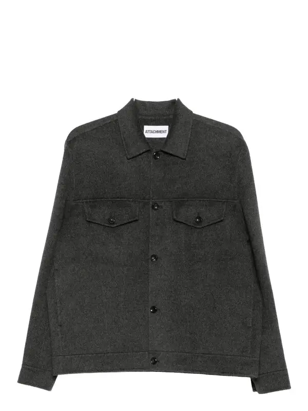 Attachment Buttoned-pocket Jacket - Grey