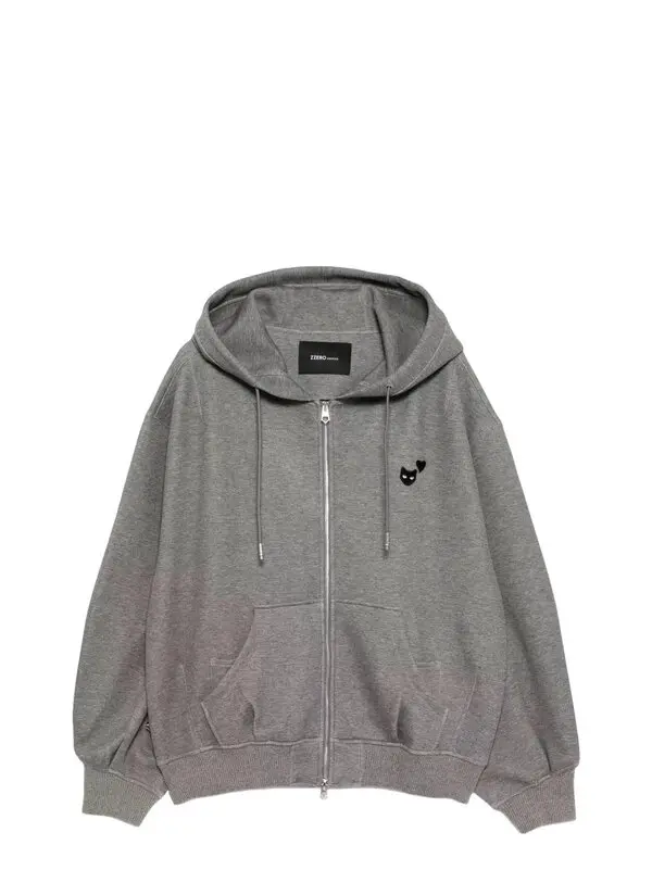 SONGZIO Panther-embroidered Hoodie - Grey
