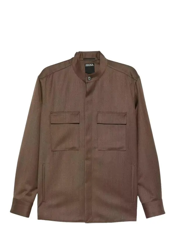Zegna Wool Shirt - M06 Brown