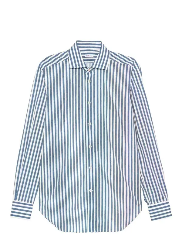 Kiton Striped Buttoned Shirt - Blue
