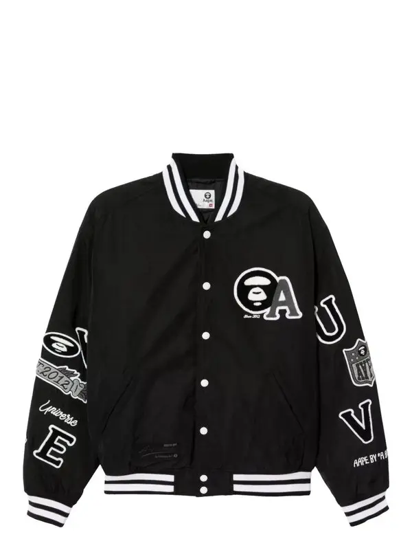 AAPE BY *A BATHING APE® Logo-embroidered Jacket - Black