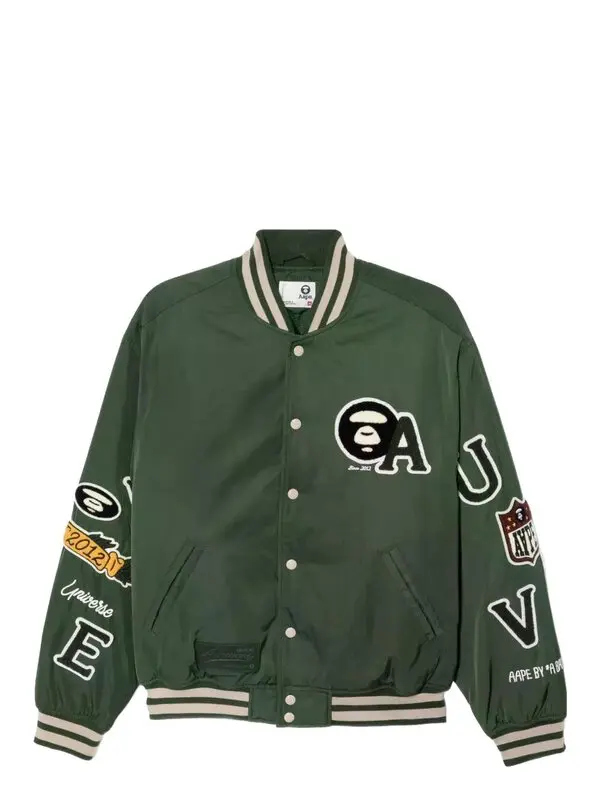 AAPE BY *A BATHING APE Logo-embroidered Jacket - Green