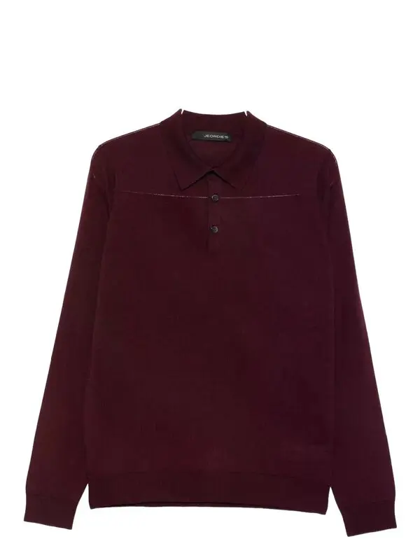 JEORDIE'S Long-sleeve Polo Shirt - Red
