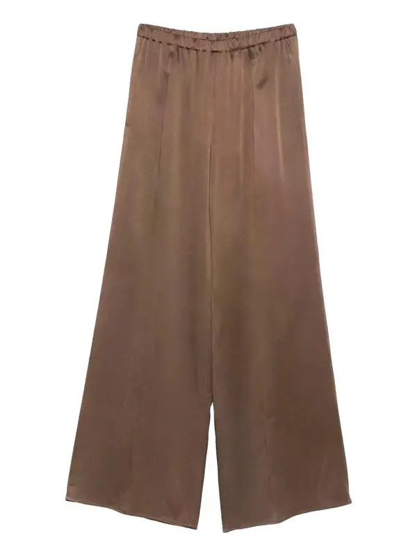 Antonelli Firenze Elasticated-waist Satin Trousers - Brown