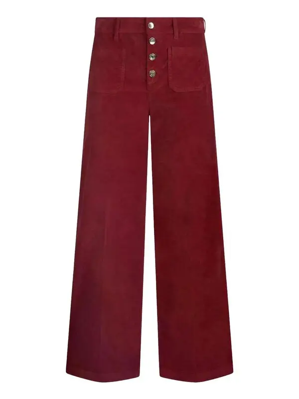 Liu Jo Button-fastening Wide Leg Trousers - Red