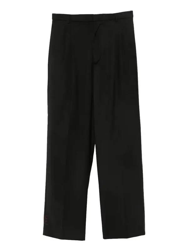 AMARANTO Pleated Trousers - Black