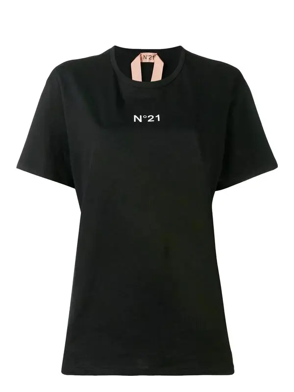 N°21 Oversized Logo Print T-shirt - Black