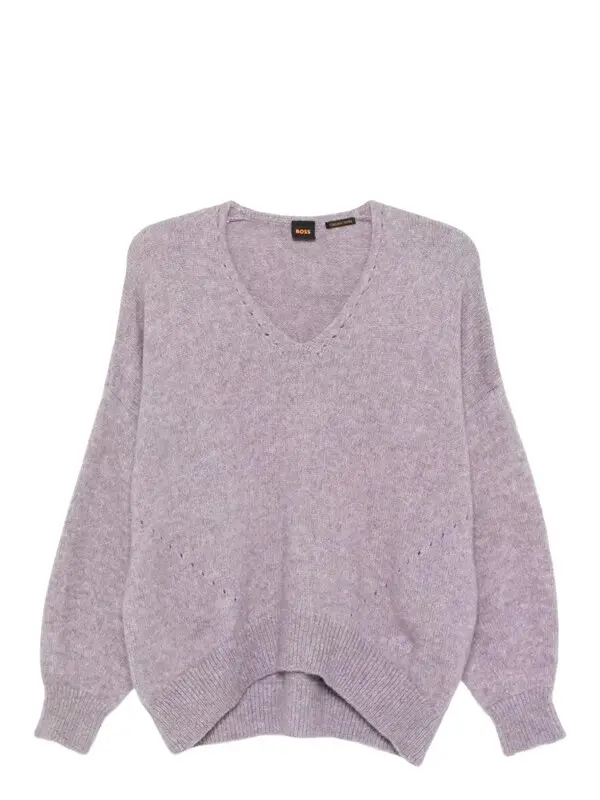 BOSS V-neck Sweater - Purple