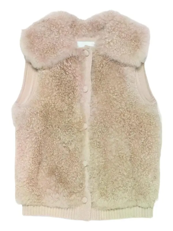 YVES SALOMON Textured Gilet - Neutrals