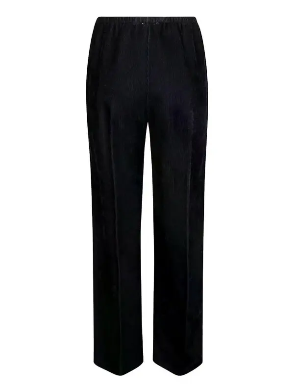 FORTE_FORTE Straight-leg Velvet Trousers - Black