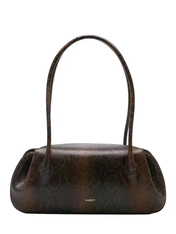 Yuzefi Snakeskin-effect Shoulder Bag - Brown