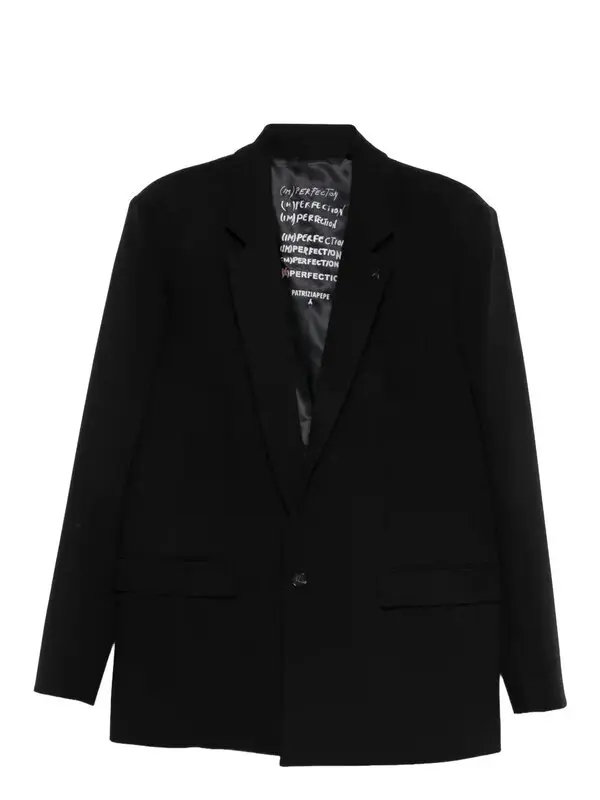 Patrizia Pepe Perfection Single-breasted Reversible Jacket - Black